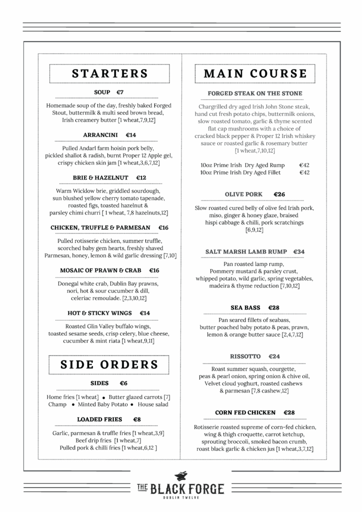 Main Menu – The Black Forge